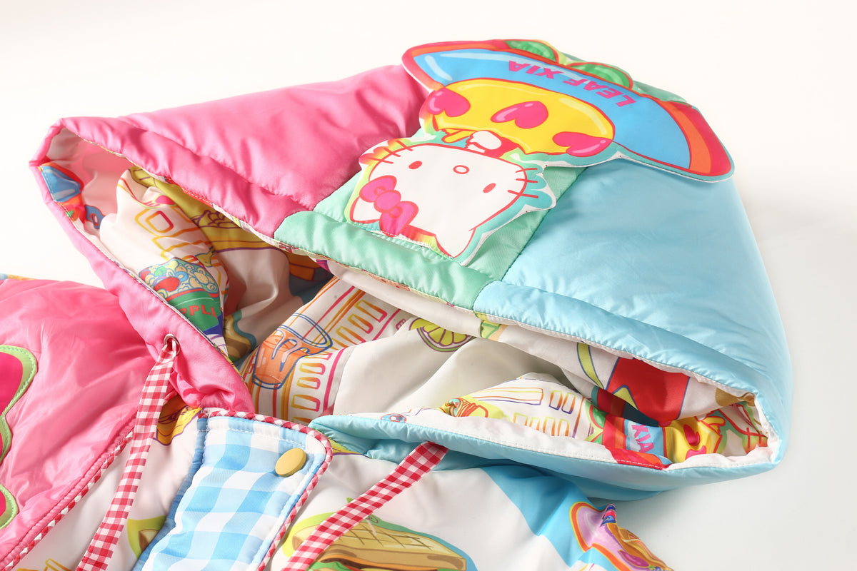 Hello kitty X LEAFXIA Padded Cape Coat – leafxiashop